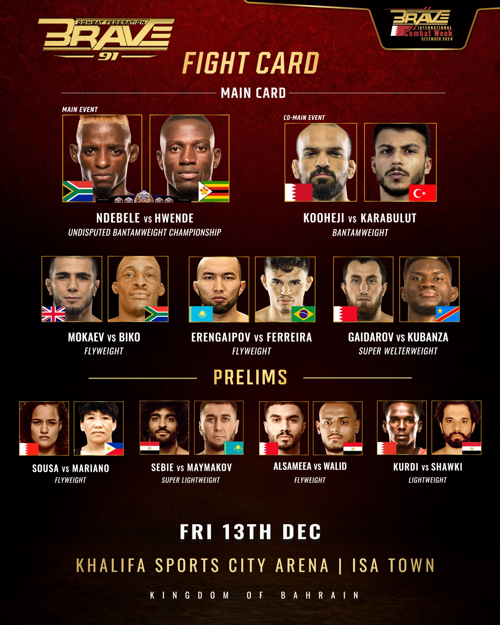 Photos from BRAVE CF 91 Mixed Martial Arts Event in Manama - Platinumlist.net