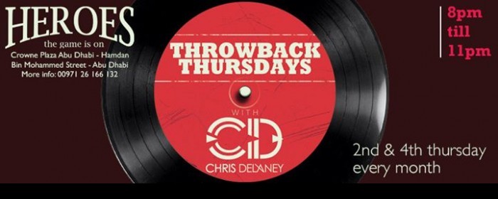 Throwback Thursday @ Heroes Bar - Crown Plaza (Abu Dhabi ...