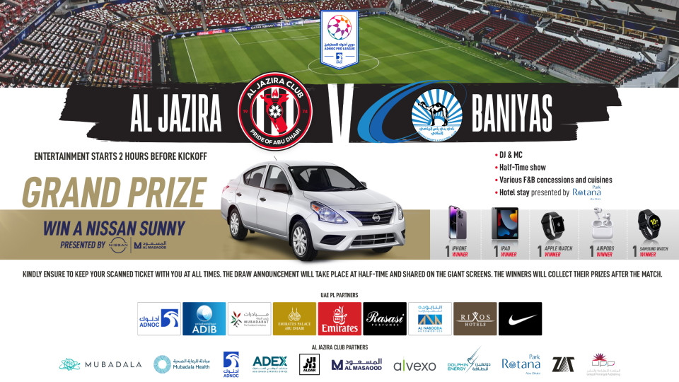 Al Jazira FC vs Baniyas FC - Platinumlist.net