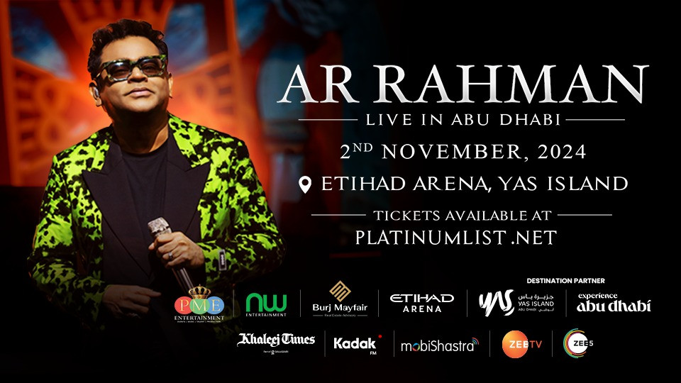 AR Rahman Live Concert in Abu Dhabi Tickets, 2024 Event - Platinumlist.net