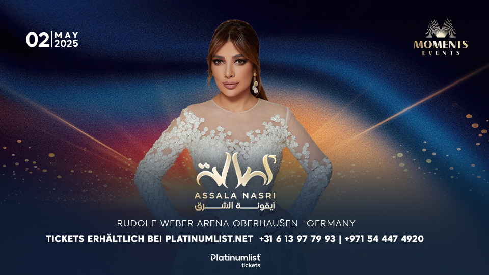 Assala Nasri at Rudolf Weber Arena in Oberhausen tickets, 2025 Live ...