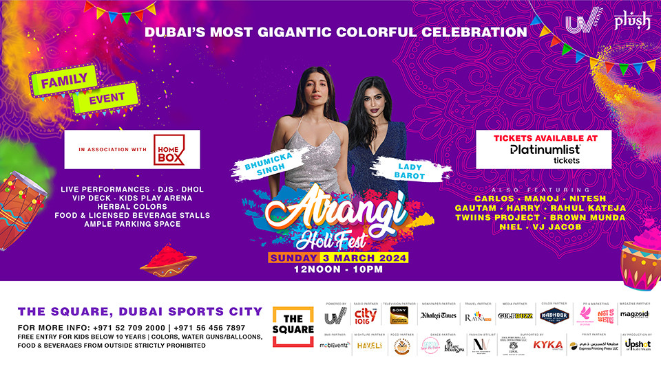 Atrangi Holi Fest in Dubai Tickets, 2024 Event - Platinumlist.net
