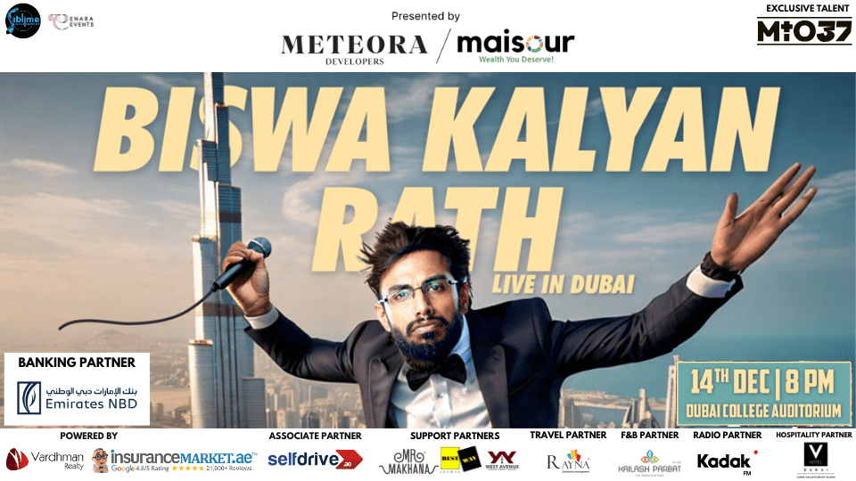 Biswa Kalyan Rath Live in Dubai Tickets, 2024 Comedy Show - Platinumlist.net