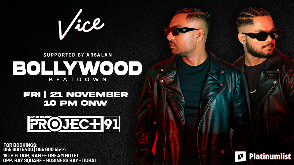 Bollywood Beatdown at Vice in Dubai Tickets, 21 November 2025 Party ...