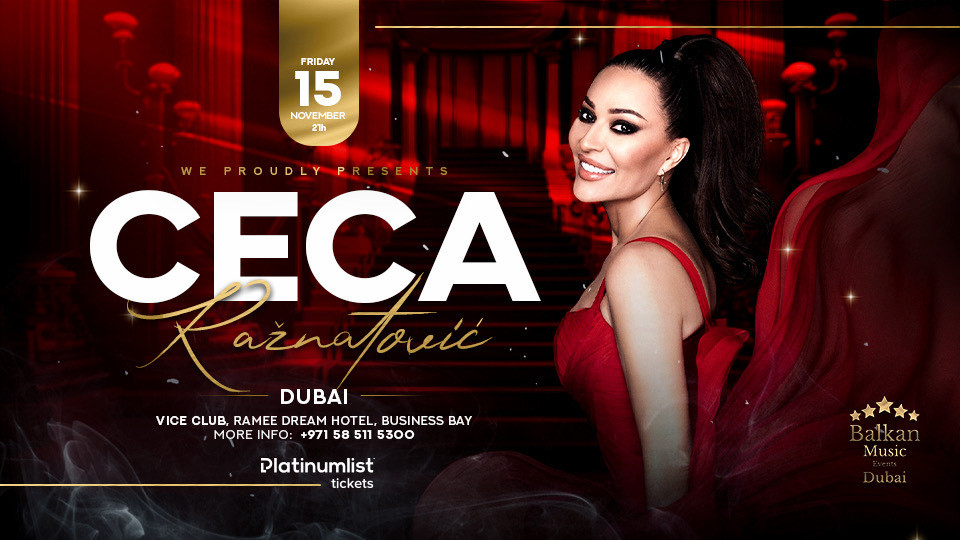 Ceca Raznatovic in Dubai Tickets, 2024 Live Concert - Platinumlist.net