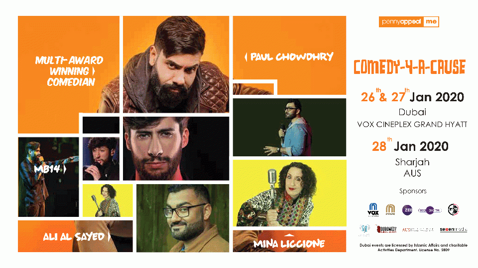 COMEDY 4 A CAUSE with PAUL CHOWDHRY, ALI AL SAYED, MINA LICCIONE & MB14 ...