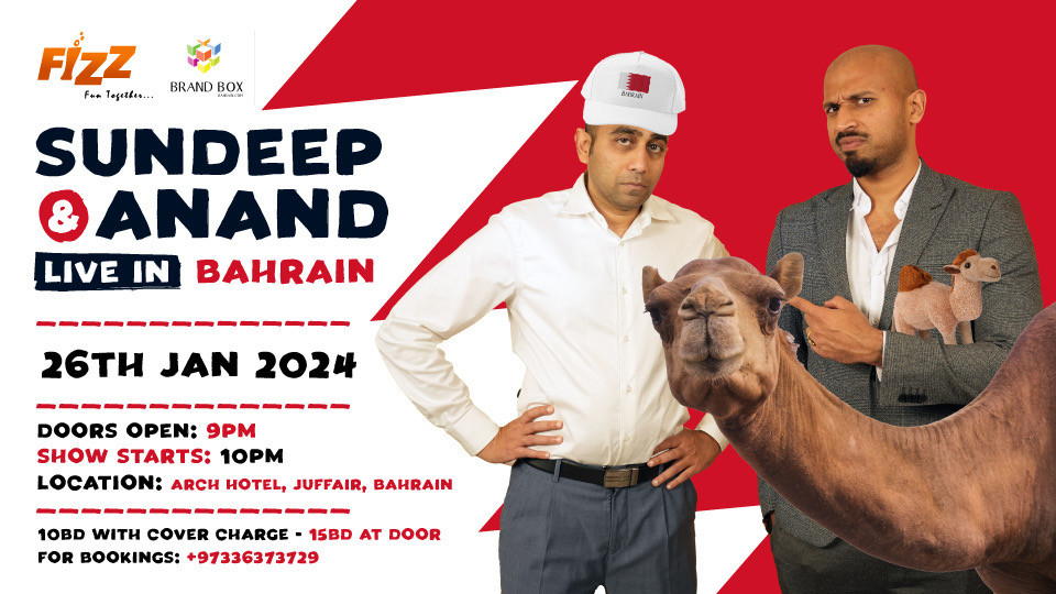 Anand & Sundeep in Bahrain Tickets, 2024 Comedy Show - Platinumlist.net