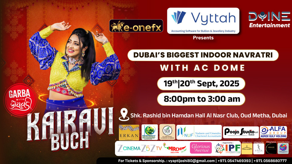 Dandiya with Kairavi 2025 Live in Dubai - Platinumlist.net