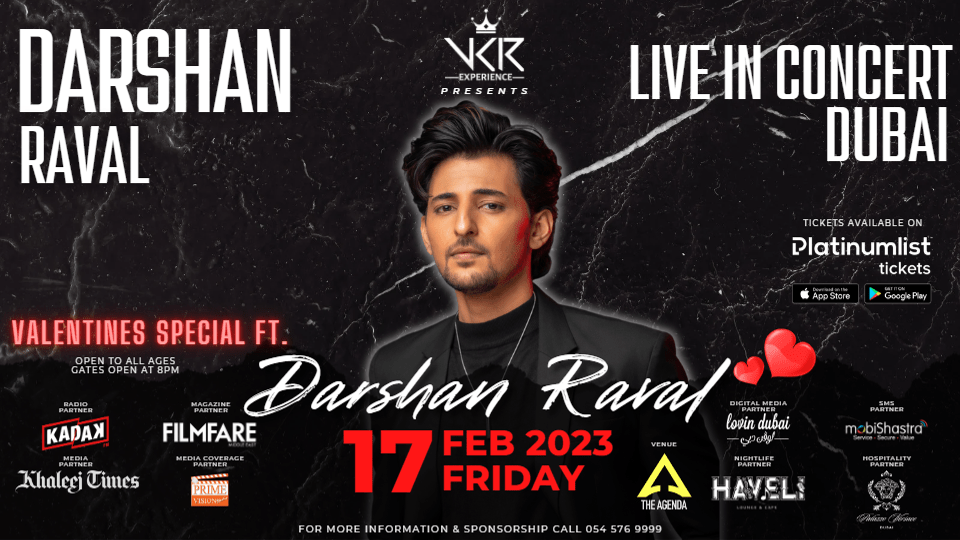 Darshan Raval in Dubai Tickets, 2023 Live Concert - Platinumlist.net