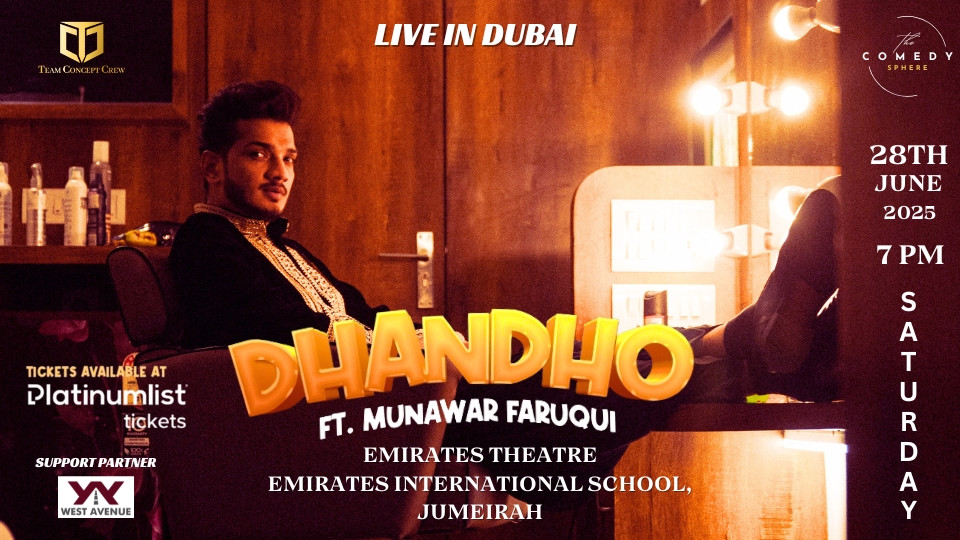 Dhandho ft. Munawar Faruqui Live in Dubai Tickets, 2025 Stand Up Comedy ...