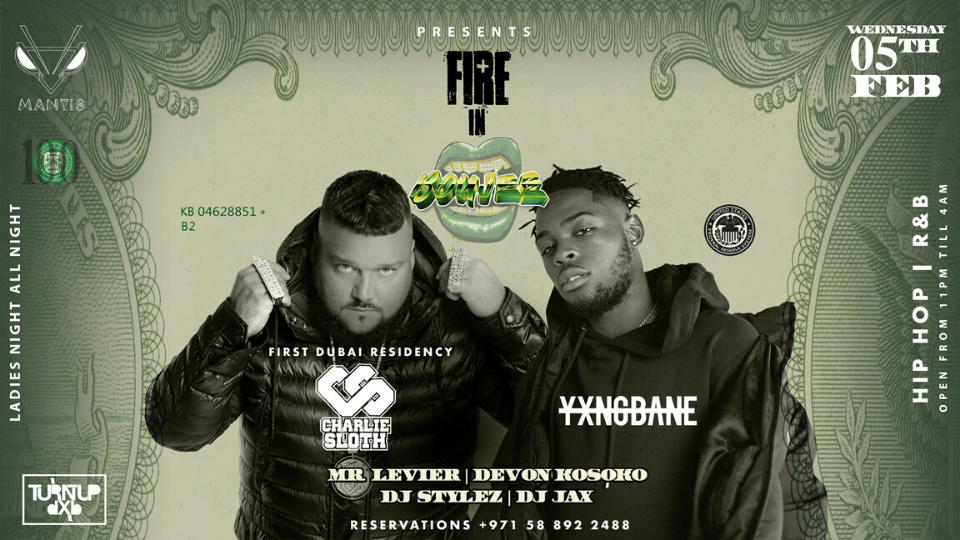 DJ CHARLIE SLOTH & YXNG BANE AT MANTIS DUBAI - Platinumlist.net