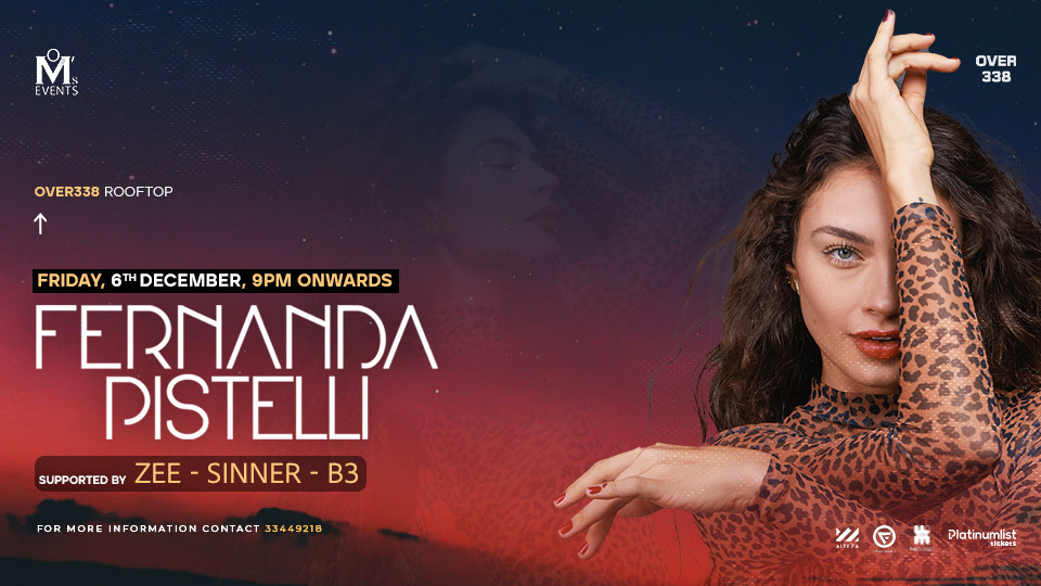 Fernanda Pistelli at Over338 Rooftop in Manama Tickets, 2024 Night ...