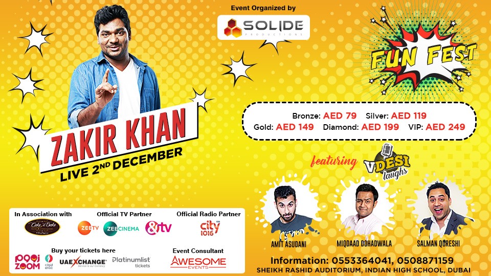 Fun fest with Zakir Khan - Platinumlist.net