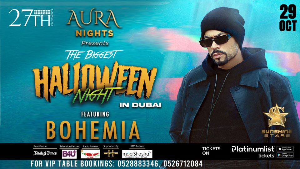 Halloween with Bohemia in Dubai Tickets, 2022 Live Concert ...