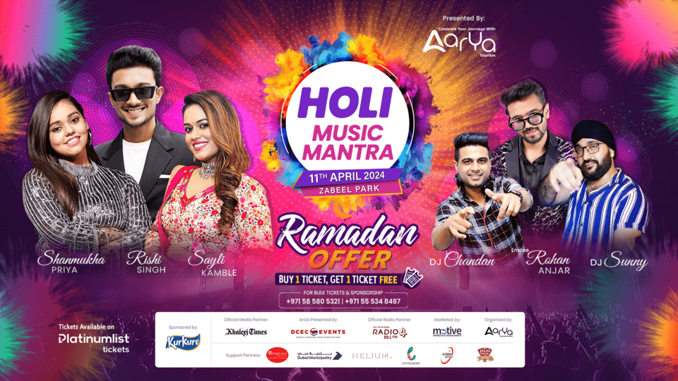 Tickets to Holi Music Mantra at Zabeel Park Amphitheater, Dubai ...