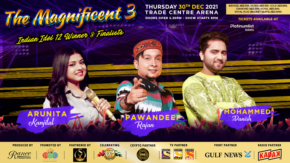 The Magnificent 3 Performing Live in Dubai Tickets, 2021 Live Concert ...