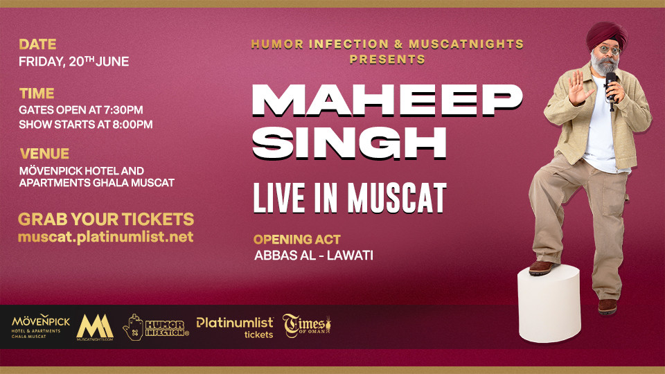 Maheep Singh Live in Muscat Tickets, 2025 Stand Up Comedy Show ...