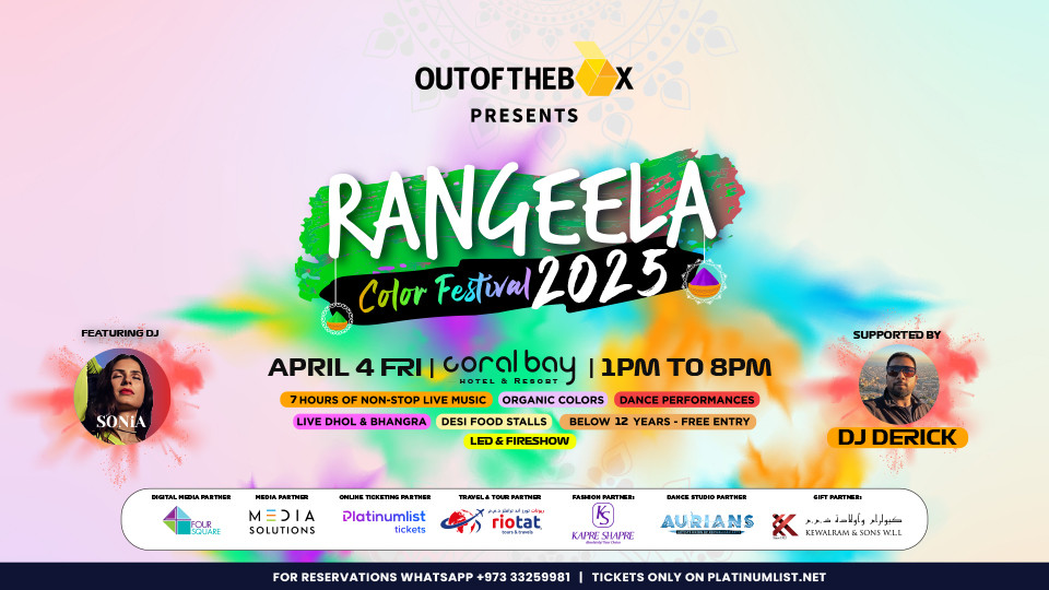 Rangeela Color Festival 2025 in Bahrain 2025 Bahrain - Aticket | Buy ...