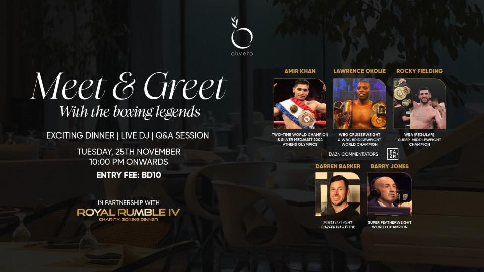 Royal Rumble IV: Meet & Greet at Oliveto, Bahrain - Platinumlist.net