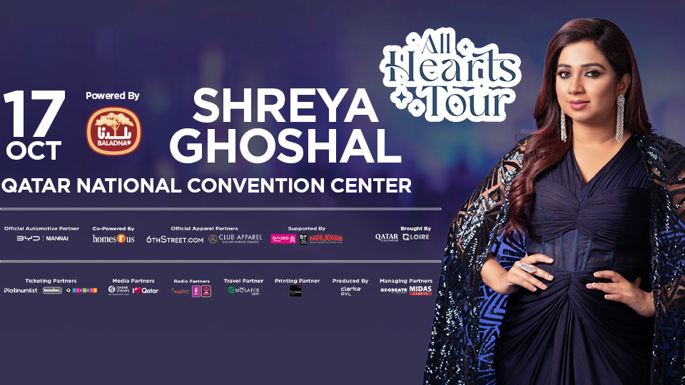 Shreya Ghoshal at QNCC in Qatar Tickets, 2024 Live Concert ...