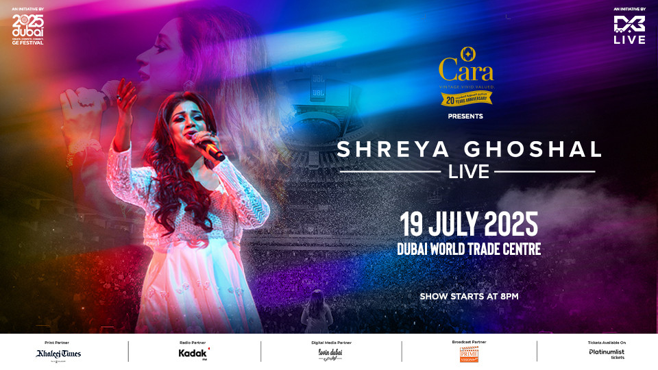 Shreya Ghoshal Live Concert in Dubai Tickets, 2025 - Platinumlist.net