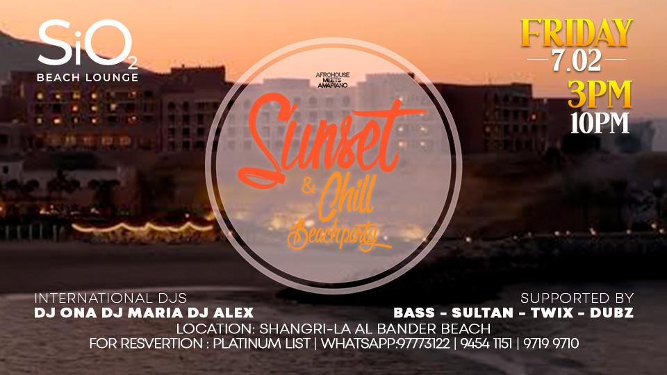 Sunset & Chill Beach Party in Muscat tickets, 2025 Event - Platinumlist.net