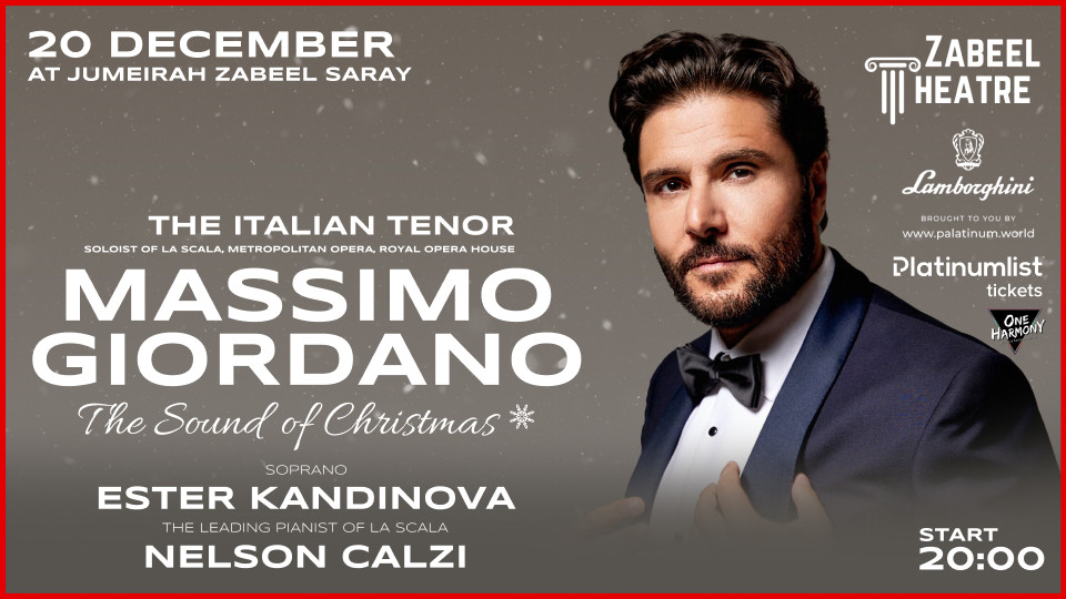 The Sound of Christmas' Massimo Giordano at Zabeel Theatre, Dubai ...