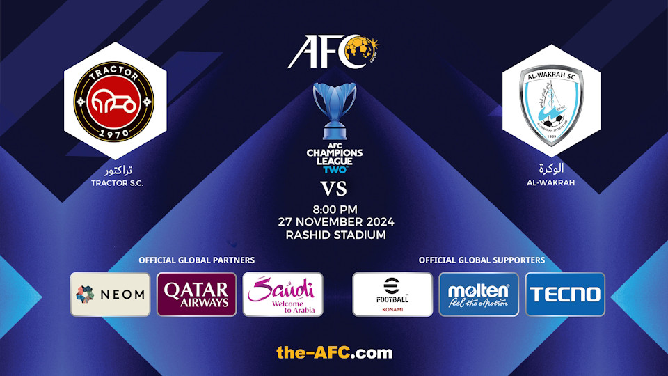 Tractor SC (IRN) vs Al Wakrah SC (QAT) - AFC Champions League Two ...