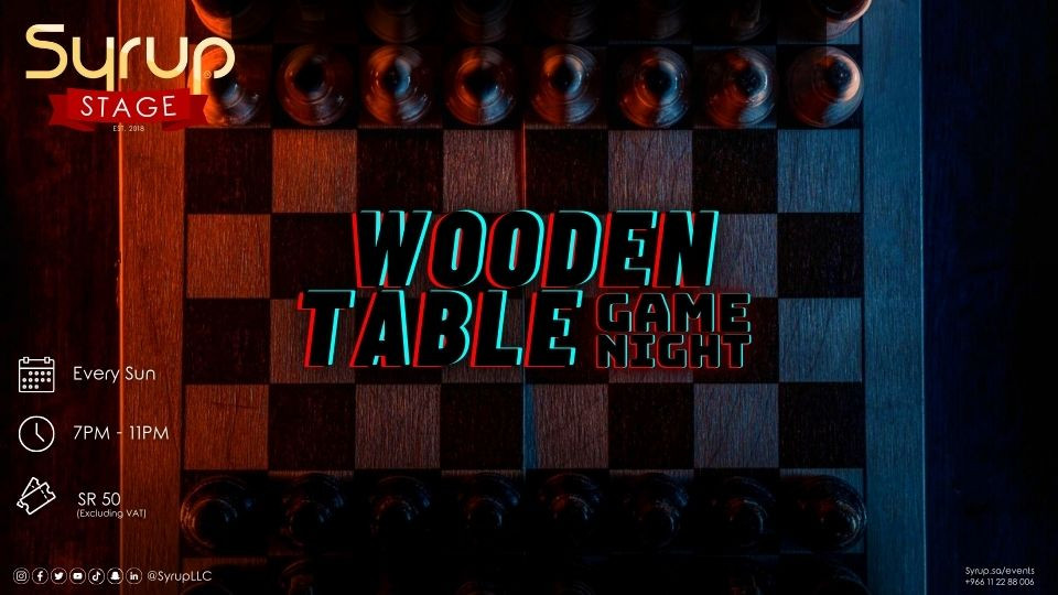 Wooden Table Game Night - Platinumlist.net