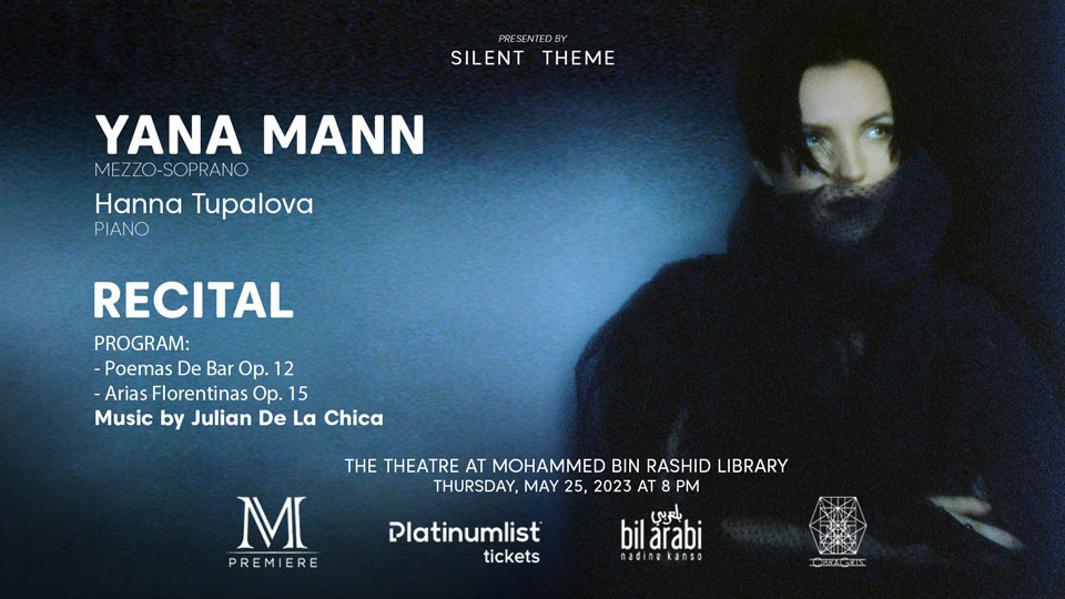 Yana Mann (mezzo-soprano) at the Theatre, Mohammed Bin Rashid Library ...